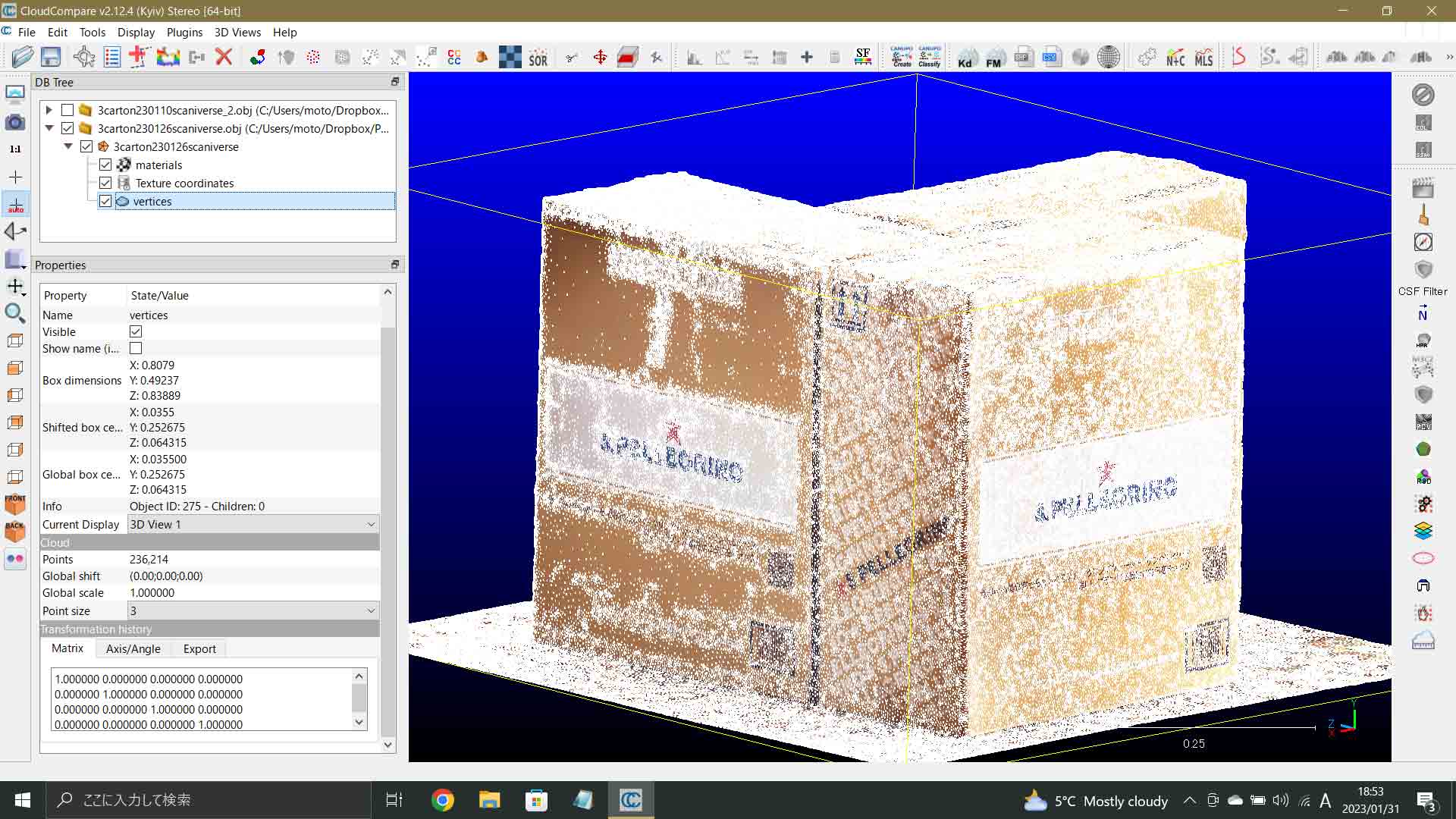 iPhone-LiDAR + Scaniverse or Metascanから書き出された点群とメッシュを比較 estimating ...