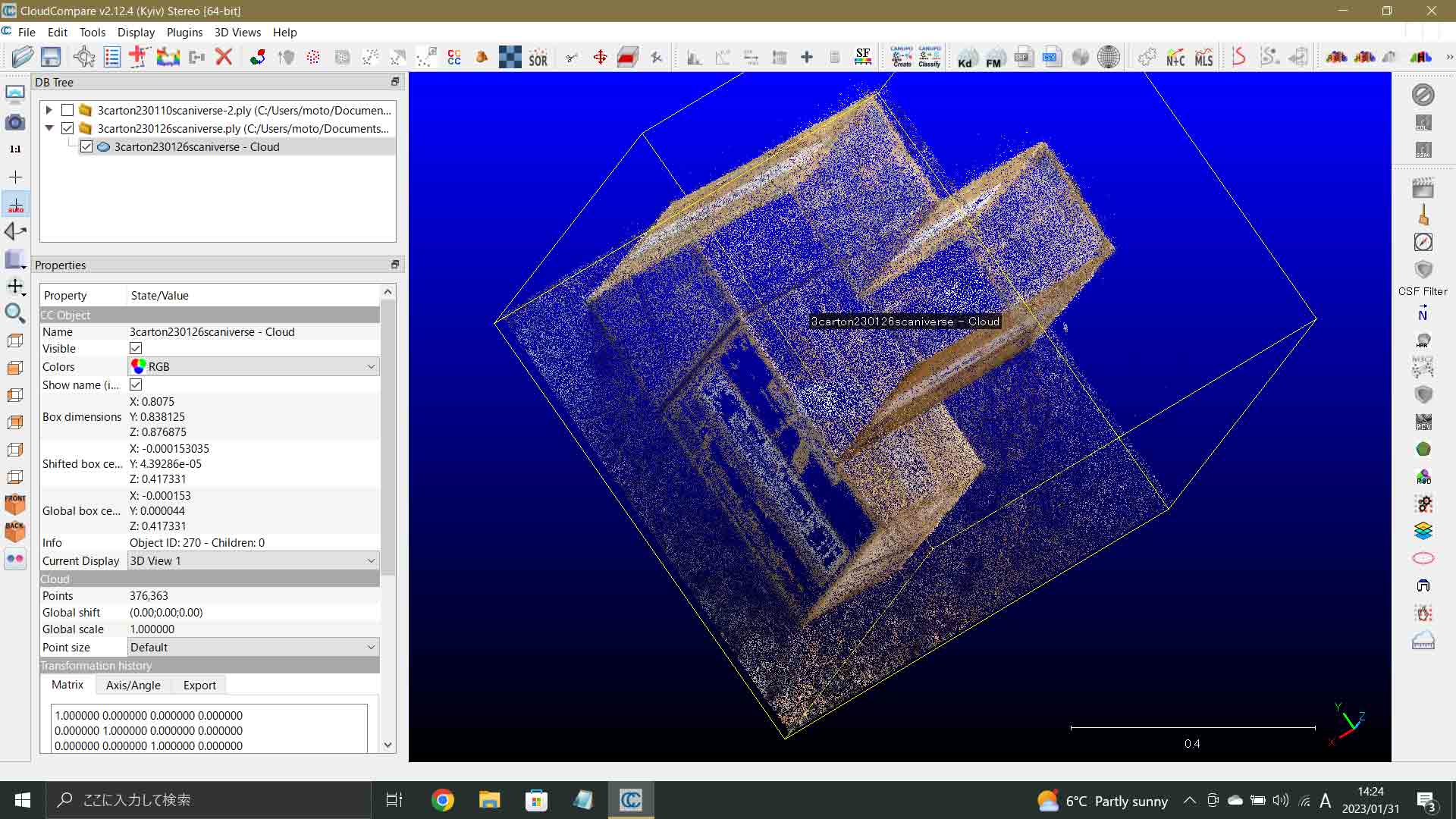 iPhone-LiDAR + Scaniverse or Metascanから書き出された点群とメッシュを比較 estimating ...